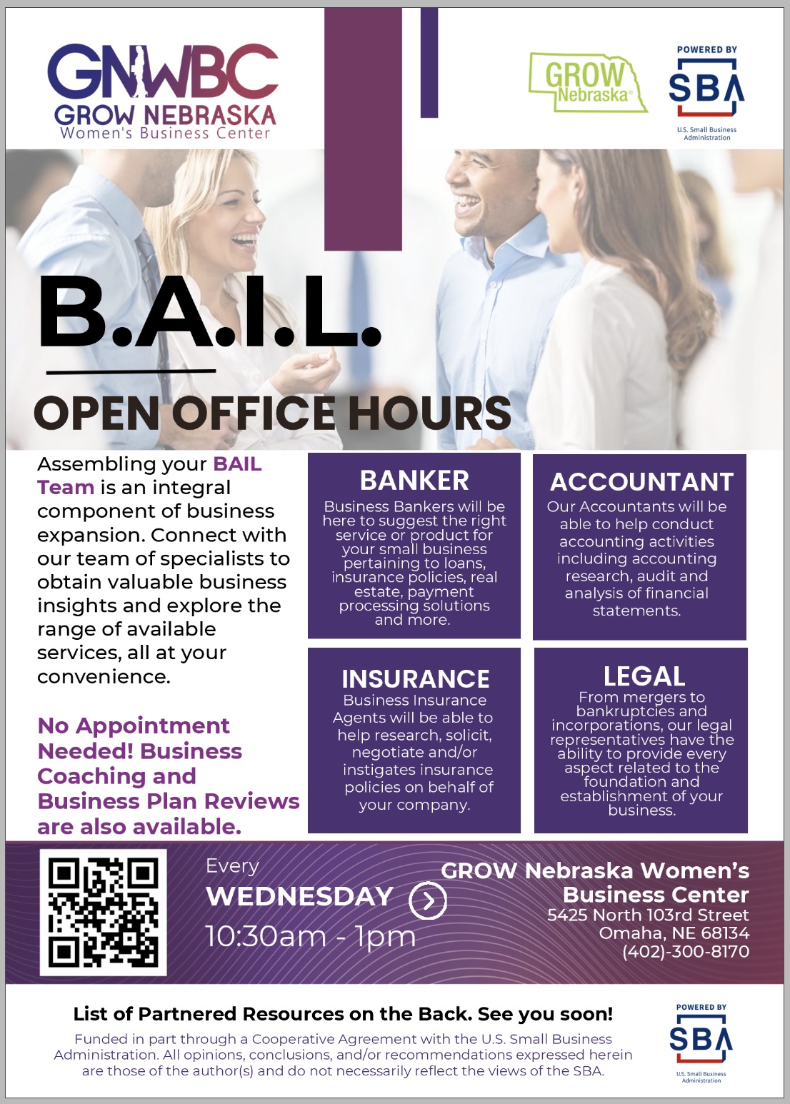 BAIL Office Hours - Grow Nebraska Women's Business Center